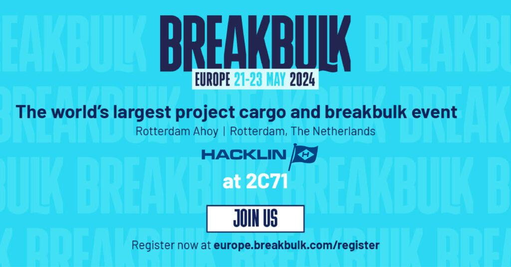 Join us at BreakBulk Europe 2024! - Hacklin Logistics