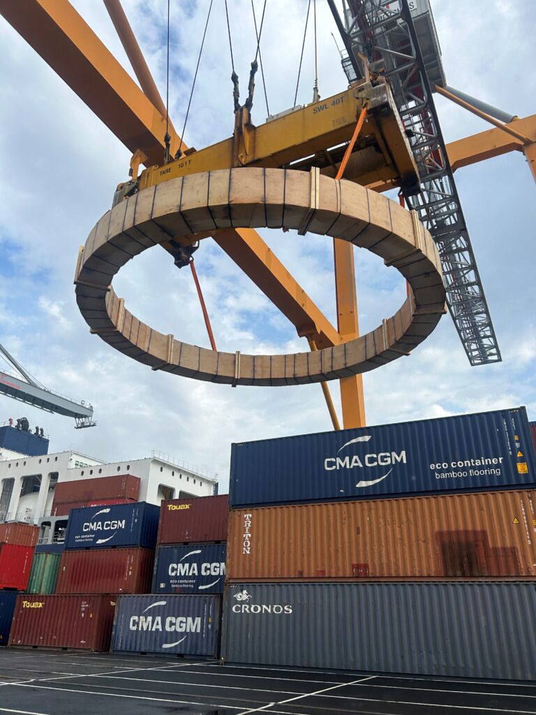 7-Meter ring to Asia - Hacklin Logistics